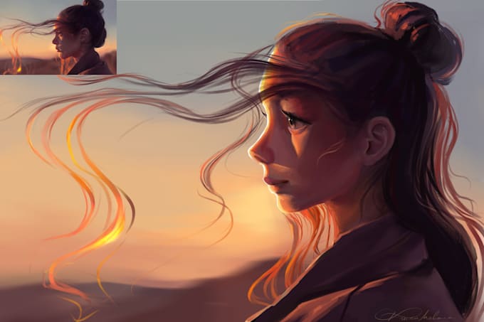 Make realistic digital art from your references by Oakstateart | Fiverr