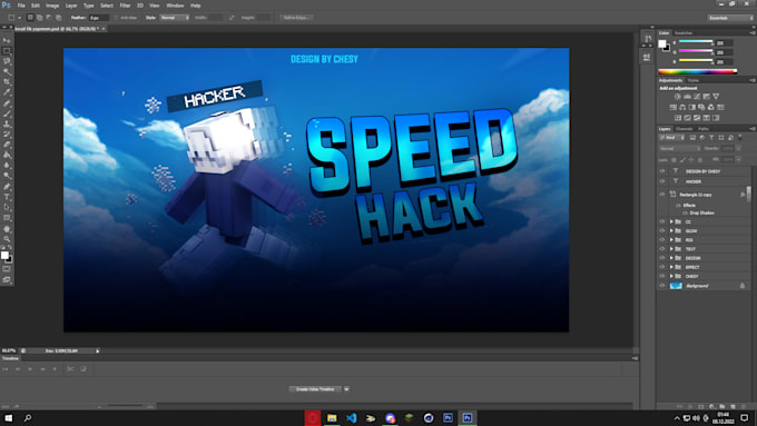 Design a 2d minecraft thumbnail for you by Chesydesign | Fiverr