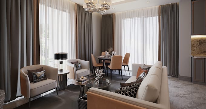 Create realistic interior renders in 3ds max by Muratsunbul | Fiverr