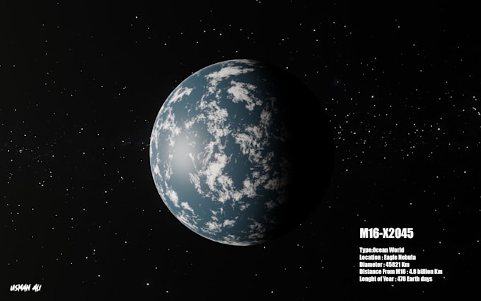 Create a realistic 3d model and animation of custom planet by ...
