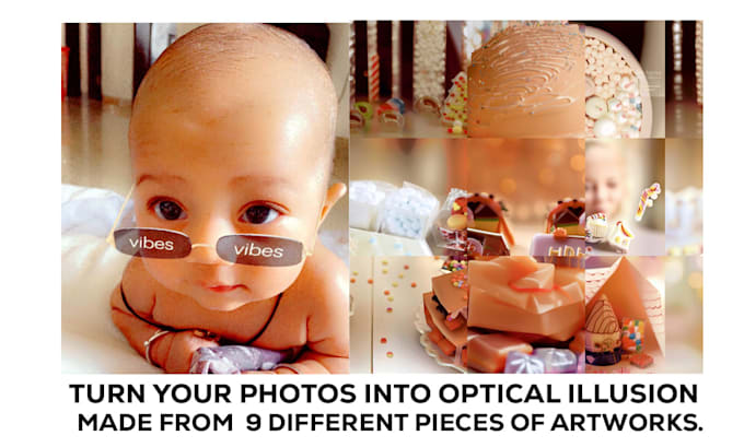 Create optical illusion artwork portrait pieces by Opillusionist | Fiverr