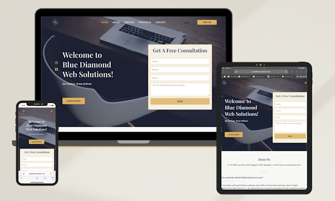 Build a modern and responsive wordpress website design by ...