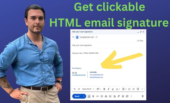 Create html email signature clickable email signature by Profreelan ...