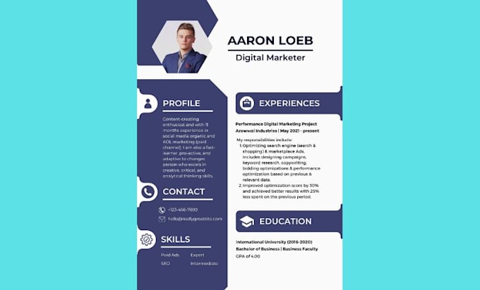 Design professional resume,cv,portfolio and rewrite by Khoji_creator ...