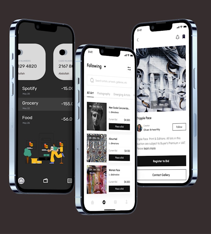 Do mobile app ui design or any ui ux in figma by Shaiskhan76 | Fiverr