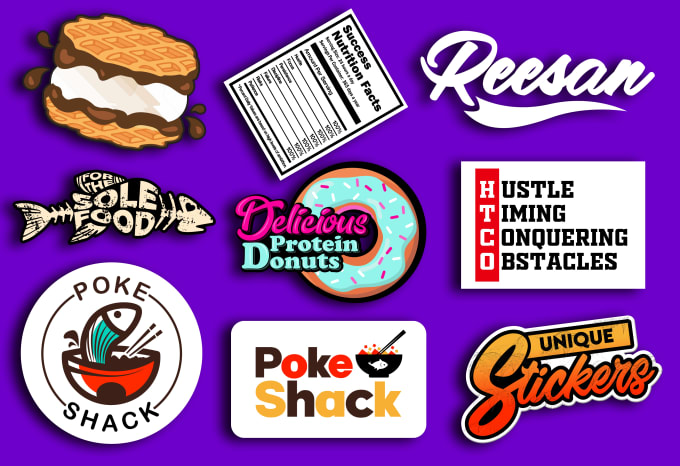 Make unique premium sticker design for label decals and cards by Arafat ...