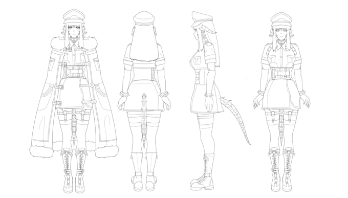 Line art anime high quality, lineart anime character by Nrzuko | Fiverr