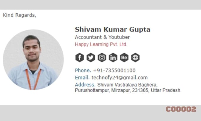 Create beautiful professional and clickable email signature by ...