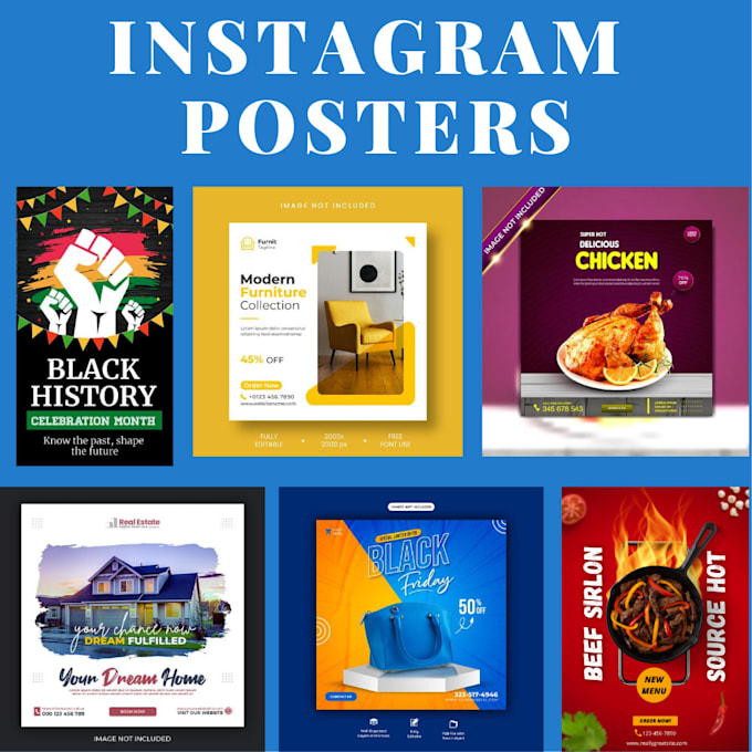 Design instagram poster, ads, stories and reels by Himas66 | Fiverr