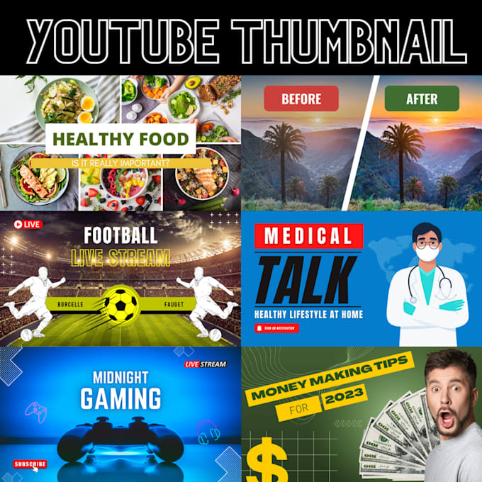 Design amazing youtube thumbnail and channel art by Himas66 | Fiverr