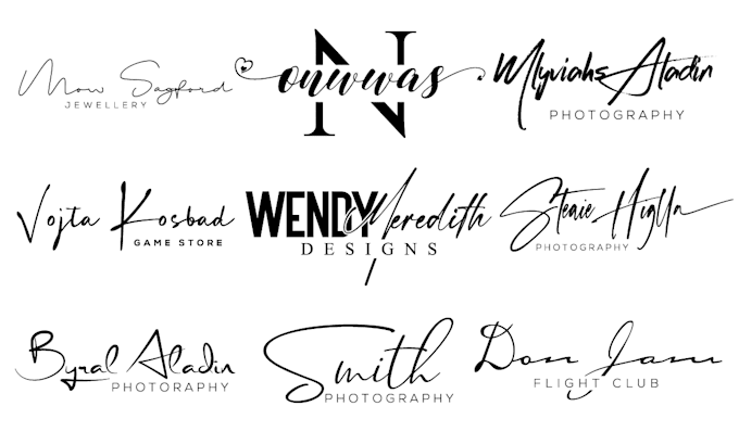 Design handwriting, scripted, cursive signature, handwritten logo by ...