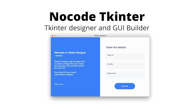 Create great python gui or desktop application using tkinter by Wevedoo | Fiverr