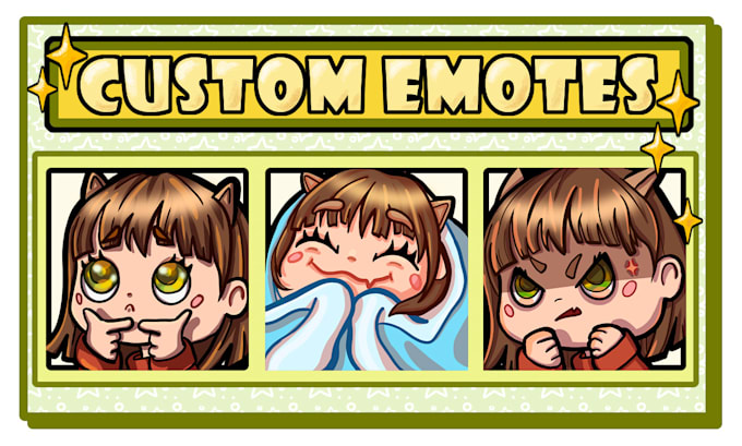 Create cute custom emotes for your twitch by Major_less | Fiverr