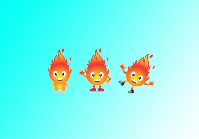 Design wonderful cartoon character fire flame icon logo with unlimited ... Design wonderful cartoon character fire flame icon logo with unlimited ...