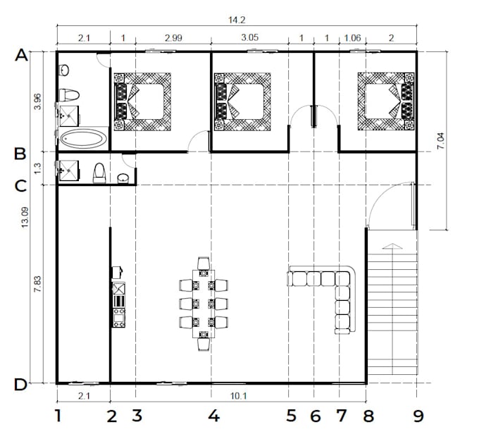 Convertir tu deseo en una planta arquitectónica by Apoyo_virtualjg | Fiverr
