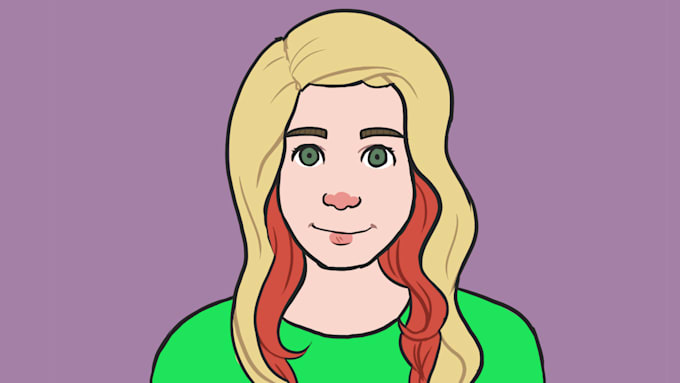 Draw a cartoon bust shot of a character by Skymin | Fiverr