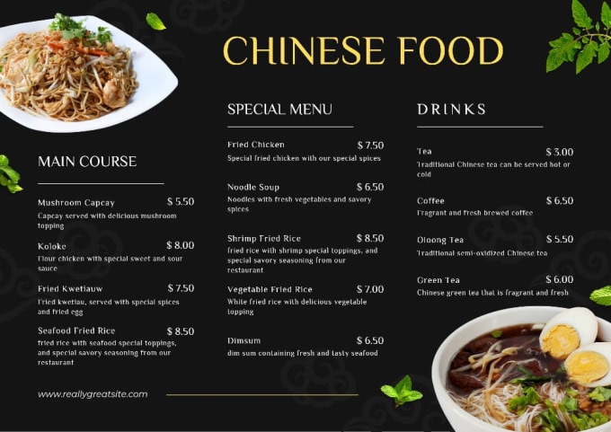 Design modern attractive and unique restaurant menu cards by Maham275 ...