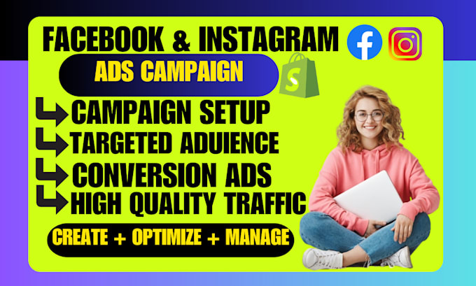 Setup facebook ads campaign fb advertising instagram promotion fb pixel ...