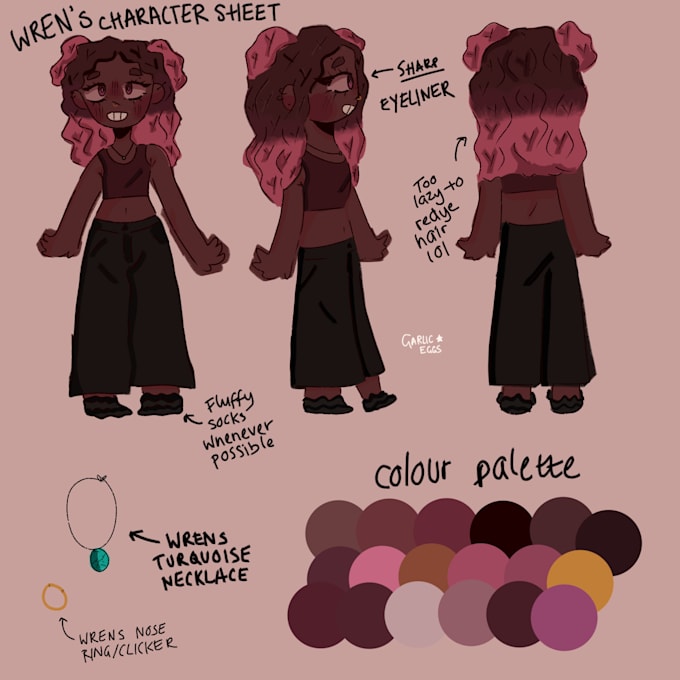 Draw anything you want to do with character design ocs profile pictures ...