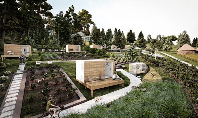 Design your village home, ecovillage tourism destination, farm house by ...