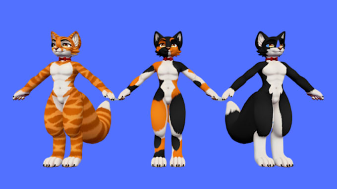 Do Custom Vrchat Vrc Furry Avatar 3d Nsfw Fursona Model Vtuber Character Rig By Ismailnuel Fiverr