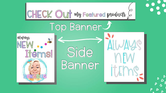 Design your teachers pay teachers tpt store banners by Lilmsbecky5 | Fiverr