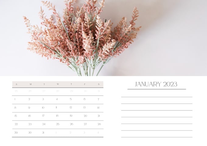 Design beautiful calendar for you by Yaseminsaku | Fiverr