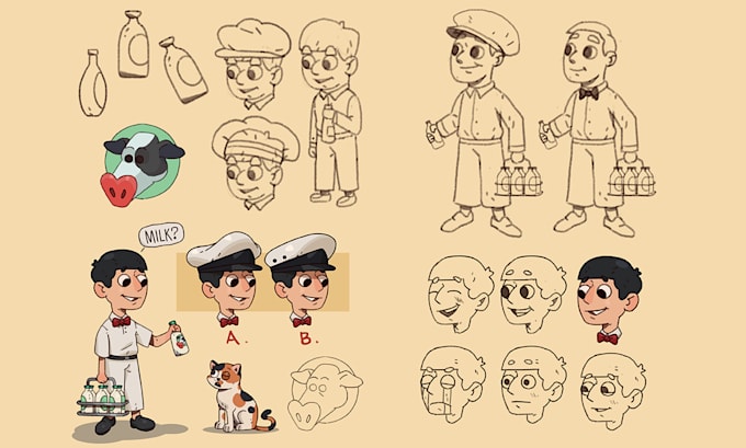 Create cartoon character illustration and development by Spiritboy_art ...