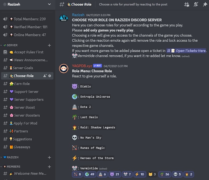 Setup, manage, moderate your discord server by Razizeh | Fiverr