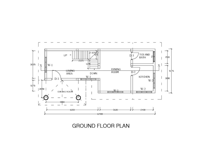 Do draw 2d architectural house floor plan in autocad by Kasunl94 | Fiverr