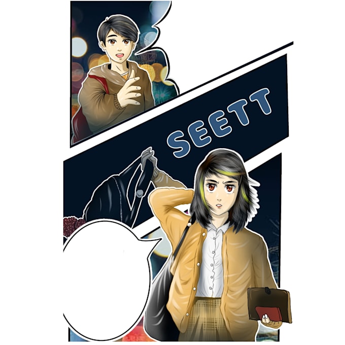 Draw your story in coloring manga style by Aldijabbar | Fiverr