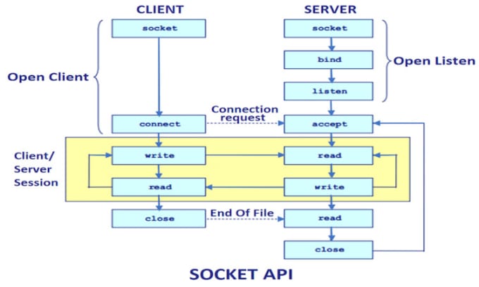 Code Client Server Socket Programming In Cpp Csharp Java And Python By Mralihussain Fiverr