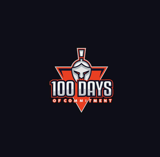 Create an inspiring team beautiful logo for the 100 days of commitment ...