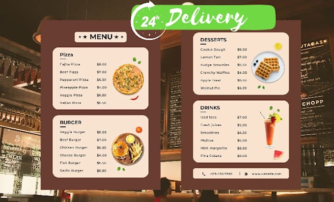 Design food menus and flyers for your restaurant by Rabia_amjad01 | Fiverr