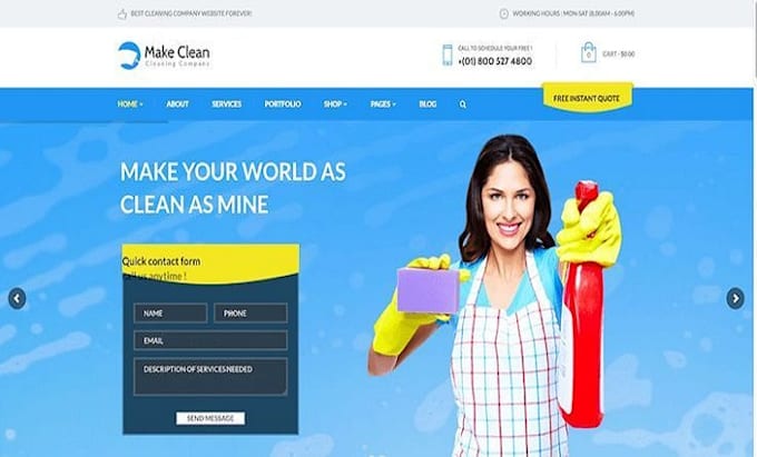 Create cleaning service website for cleaning company by Raisul_web | Fiverr