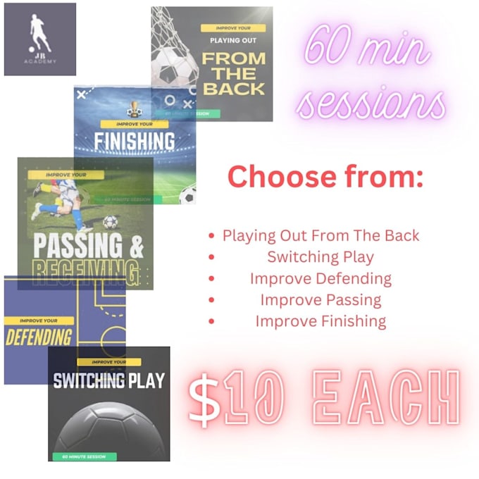 Make planning your soccer sessions easy by Jamie303 | Fiverr