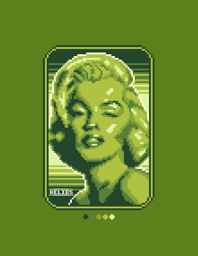 Make a pixel art portrait in a gameboy palette for you by ...