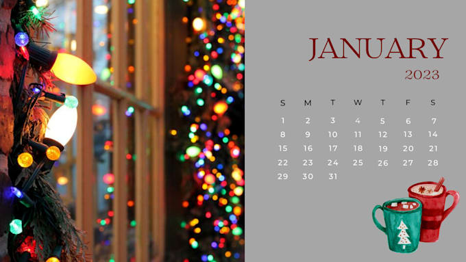 Design a creative easily printable calendar by Helinakdogan | Fiverr