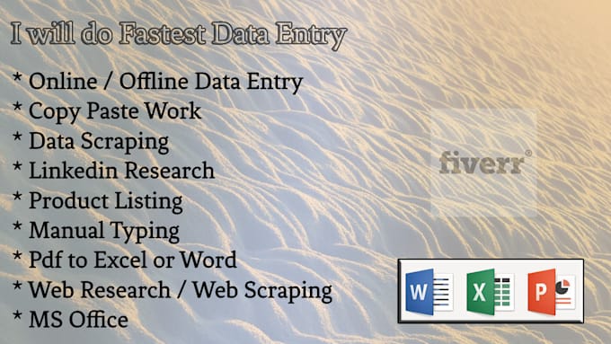 Do fastest data entry, web research, copy paste and typing by M ...