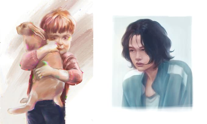 Draw a digital portrait from your photo by Soweii | Fiverr