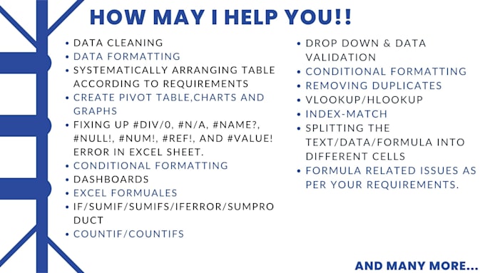 Do excel data cleaning ,formatting, formulas, making charts, pivot tables by Abhinavexcelpro ...