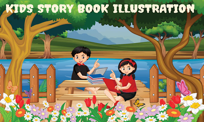 Illustrate kids story book illustration and children book illustration ...