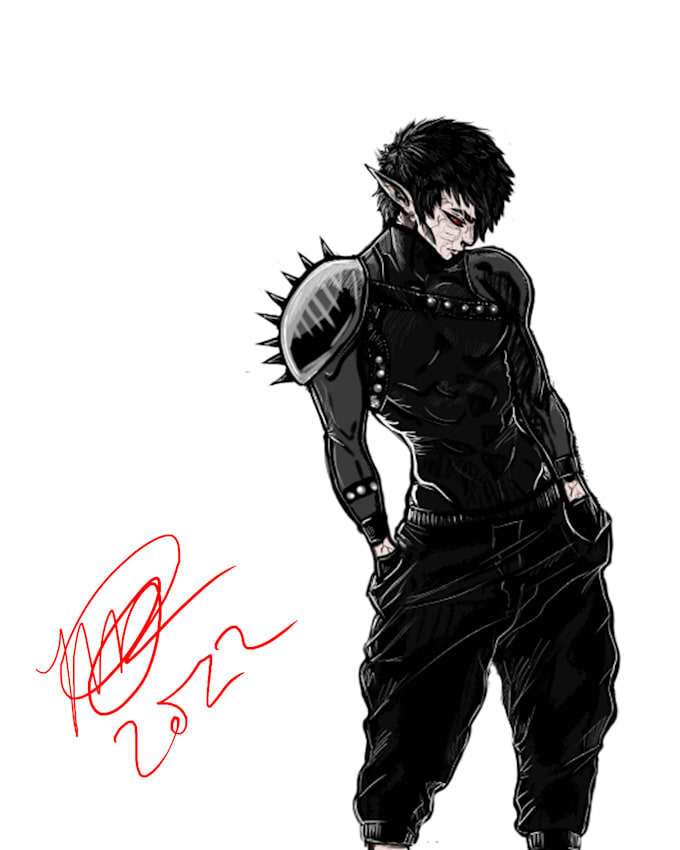Draw your dnd or fantasy character lineart or basic coloring by ...