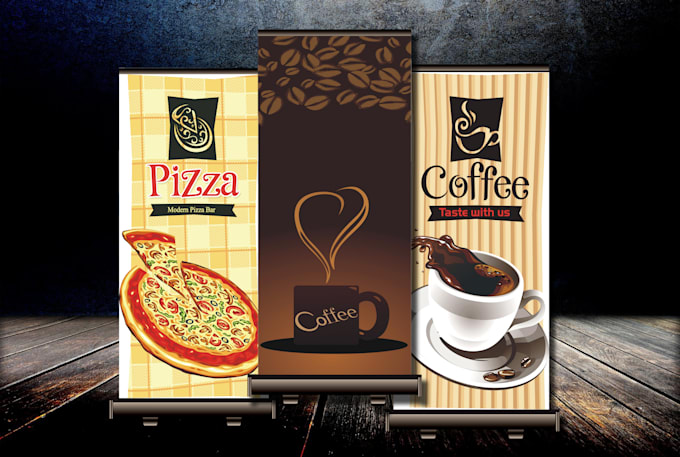 Design roll up, retractable, pull up, x stand, signage, pop up banner ...