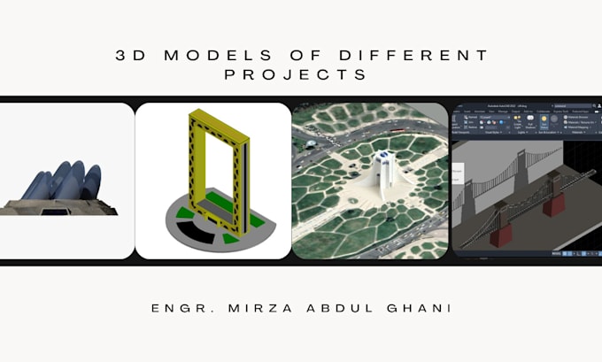 Design 2d and 3d models using autocad by Ghanibaig | Fiverr