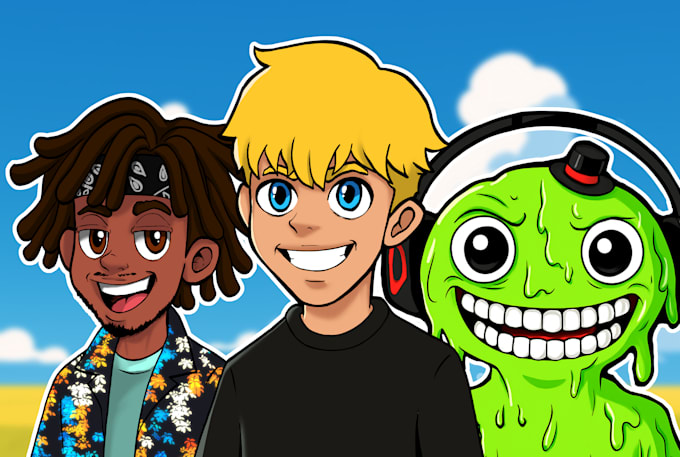 Draw cartoon character, youtube profile picture in my style by Zerufx ...