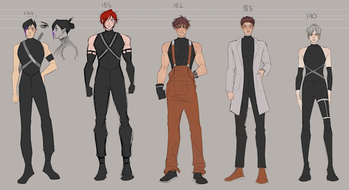 Create a character design sheet based on your description by Ayakoyc | Fiverr