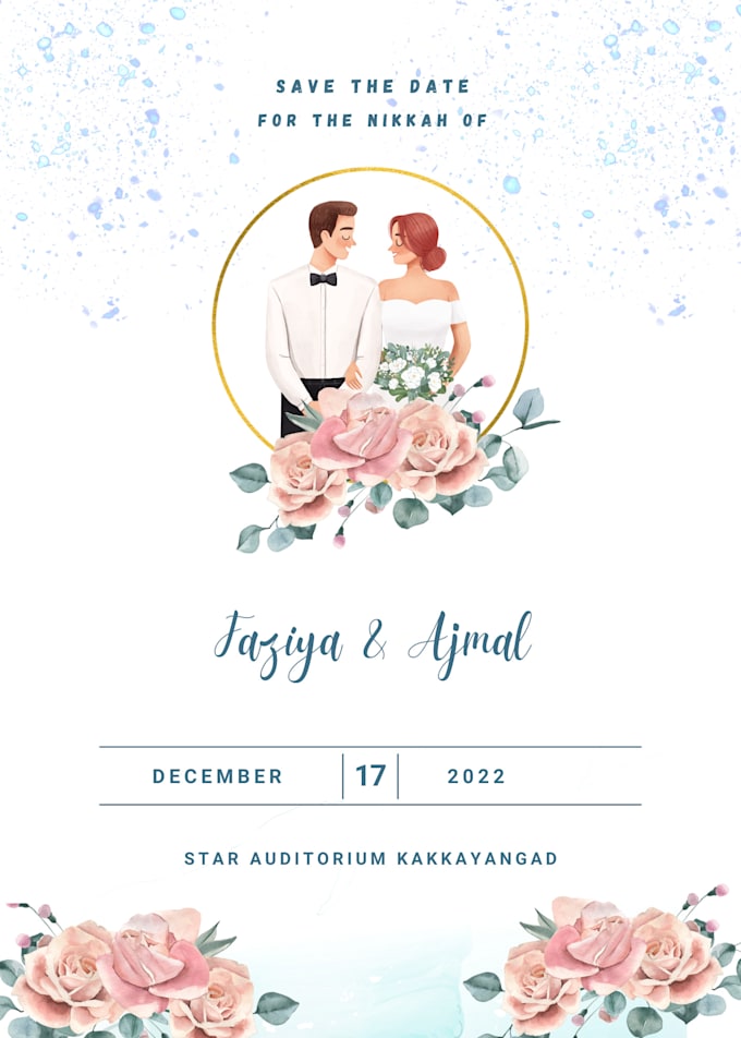 Design the most beautiful wedding invitation by Vishnualora | Fiverr