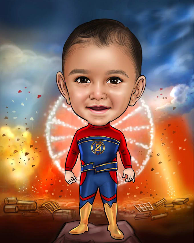 Draw funny cartoon caricature vector or portrait by Monique_eric | Fiverr