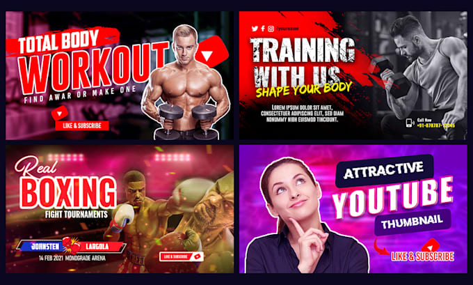 Design amazing youtube thumbnail for view boosting by Skillspro_team ...